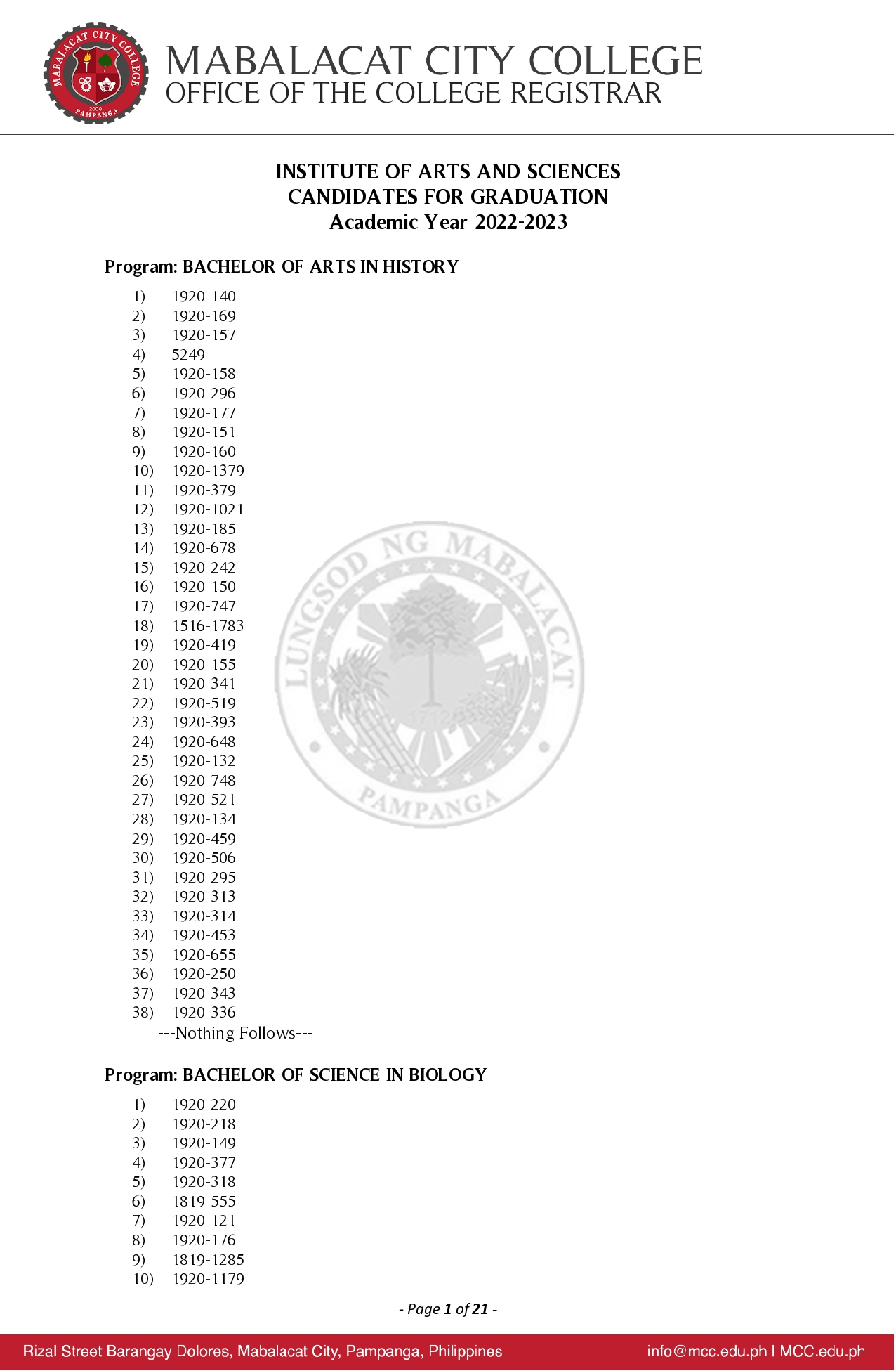 Mabalacat City College